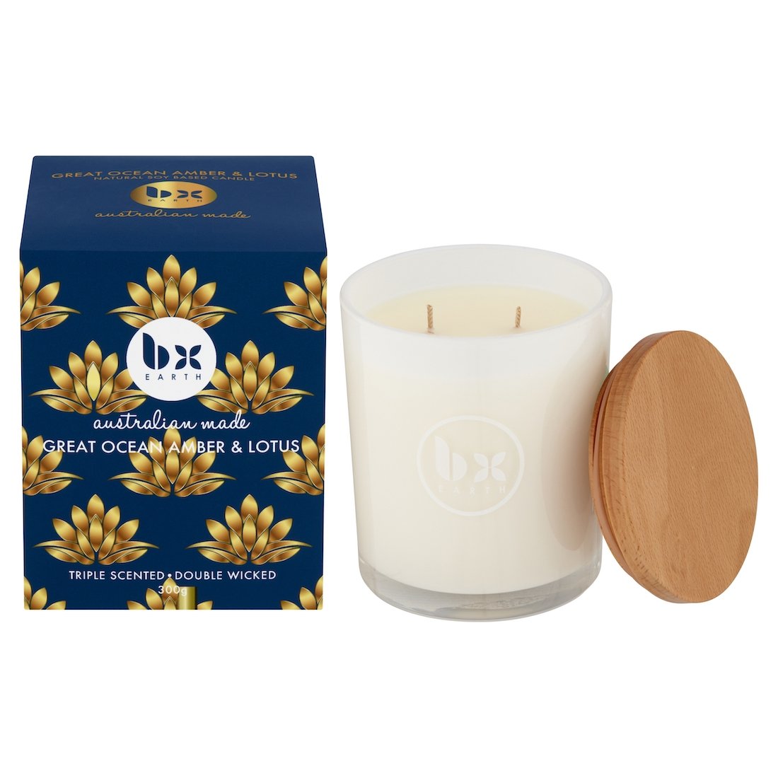 Great Ocean Amber and Lotus Natural Soy Based Candle — BX Earth – bxearth